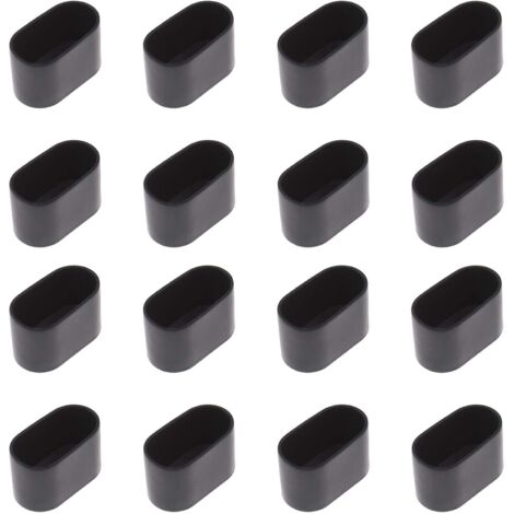 CCYKXA 16x Black Chair Caps, Oval Table Leg, Flexible Rubber, Anti ...