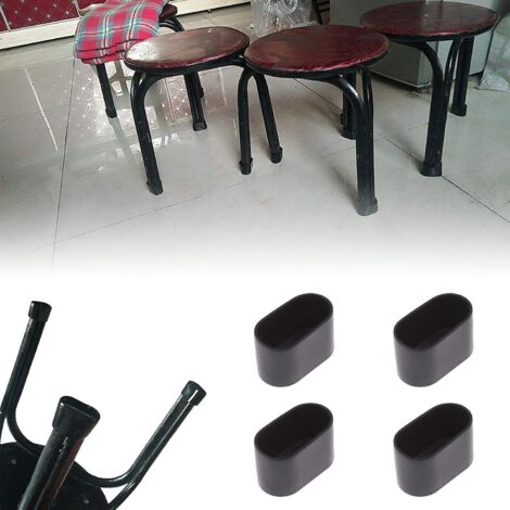 CCYKXA 16x Black Chair Caps, Oval Table Leg, Flexible Rubber, Anti ...