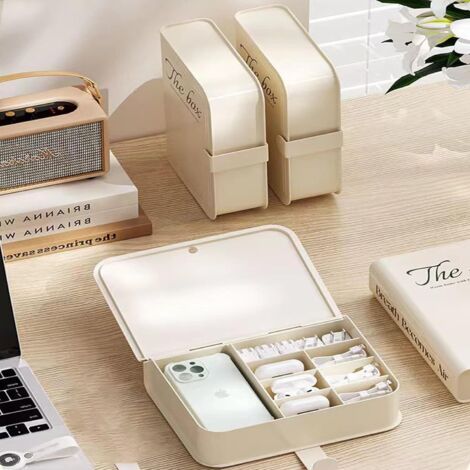 CCYKXA Cable Management Box with Wire Ties and Lid, Electronic ...