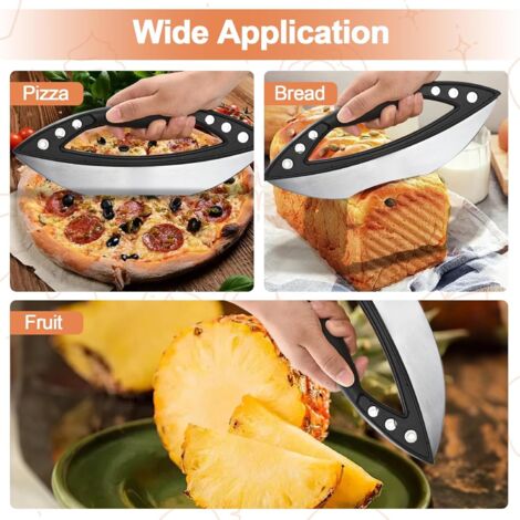 CCYKXA Large Pizza Cutter with Protective Cover (29cm), Stainless Steel ...