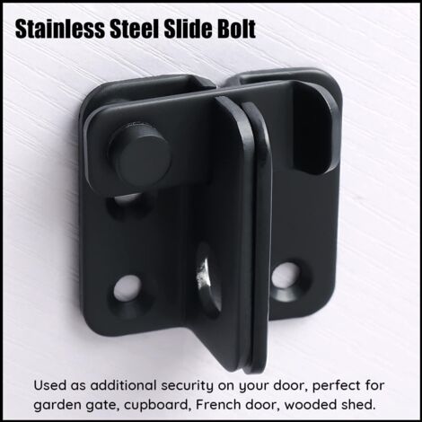 CCYKXA 1pc, Sliding Door Lock, Black Finish Stainless Steel, Exterior ...