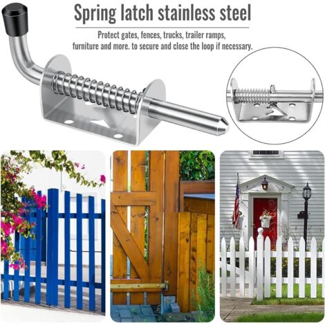 CCYKXA 2 Pieces (10 x 128mm) (Silver) Heavy Duty Stainless Steel Spring ...