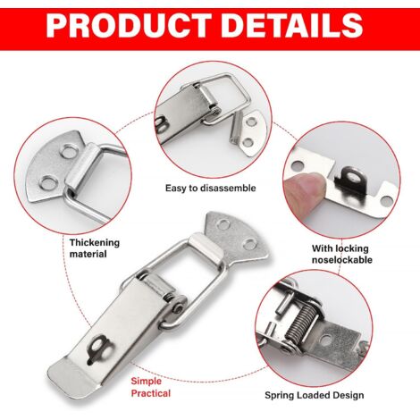 CCYKXA 3-Piece Lever Latch Set, Spring-Loaded Latch, 112mm Toggle Latch ...