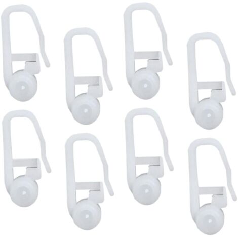 CCYKXA 100 Pieces Universal Curtain Hooks with Roller and Ball, Hanging ...