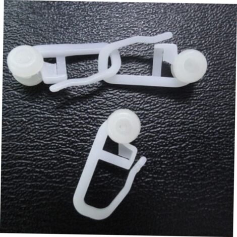 CCYKXA 100 Pieces Universal Curtain Hooks with Roller and Ball, Hanging ...