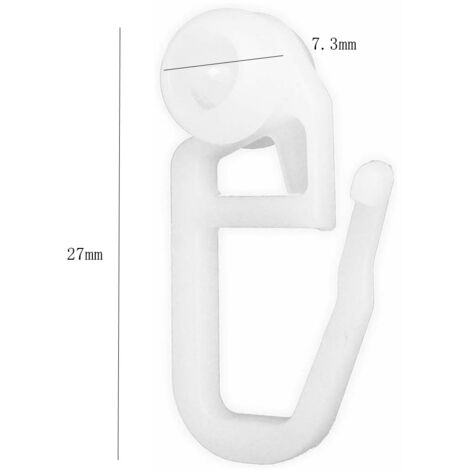 CCYKXA 100 Pieces Universal Curtain Hooks with Roller and Ball, Hanging ...