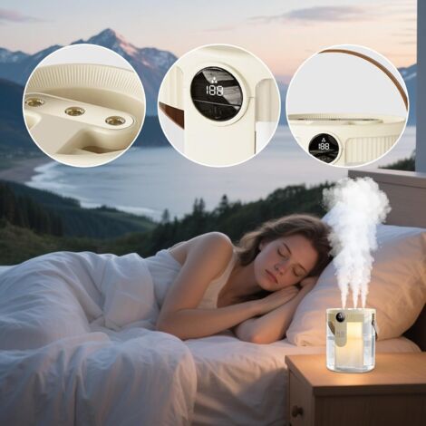 CCYKXA 1.5L Air Humidifier – Cordless Humidifier for Bedroom, Quiet ...