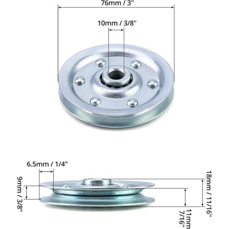 CCYKXA Universal Bearing Pulley, V-Shaped Steel Cable Pulley for Garage ...