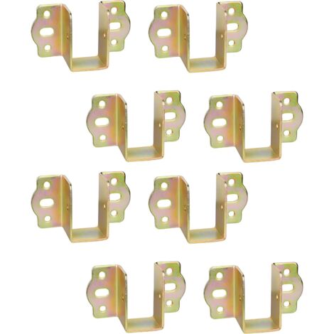 CCYKXA 8-Piece Central Fixing Brackets for Bed Rail, Wooden Joist ...
