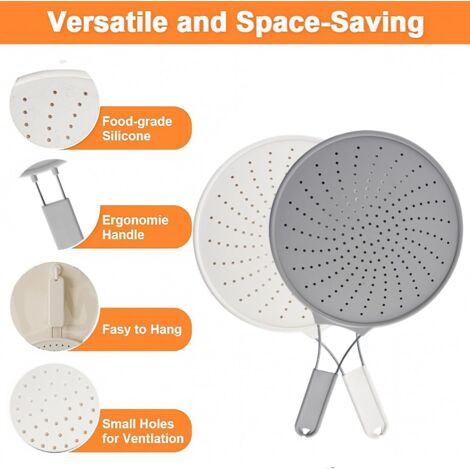 CCYKXA Silicone Steel Splash Guard for Kitchen and Home - Prevents Oil ...