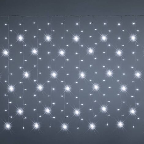 Rideau lumineux scintillant 4,5m x H1,1m 480 miniLED Multiflash Blanc ...