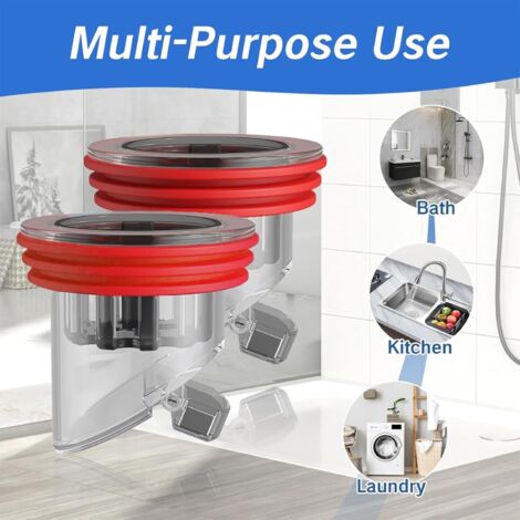 Lot de 6 bouchons de douche anti-odeurs pour siphon de douche, pour ...