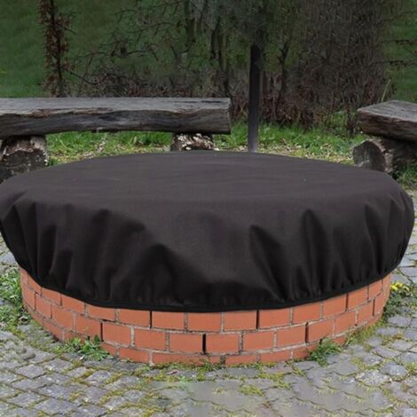 Housse de protection ronde pour foyer extérieur, protection complète ...