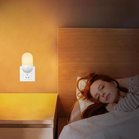 Veilleuse LED – Prise murale, veilleuse compacte Lampe de nuit à ...
