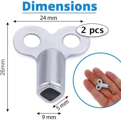 2pcs Clé de Purge Radiateur Universelle – Clef pour Vanne Vidange ...