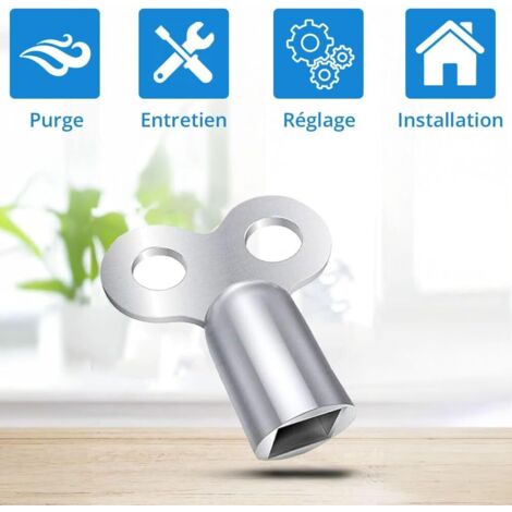 2pcs Clé de Purge Radiateur Universelle – Clef pour Vanne Vidange ...
