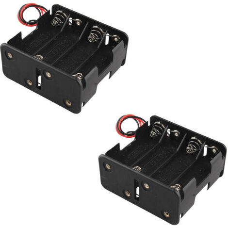 2 Pièces Boîte de Rangement pour Piles 12 V 8 Piles AA
