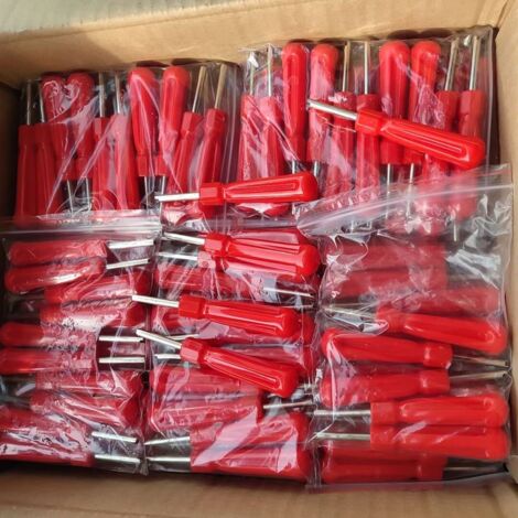 Clé à obus de valve (rouge, 9,5 cm de long), 2 clés à valve, clé à ...