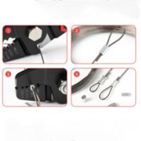 Lntyq Pince à corde avec fonction coupante pour manchons en aluminium ...