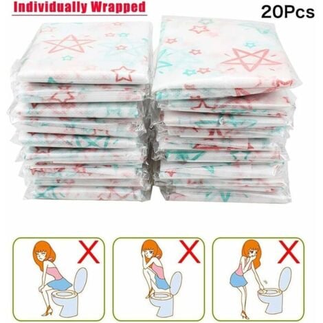 Ahlsen 20 Pcs Protege Toilette Jetable Protection WC Housses Siège de ...
