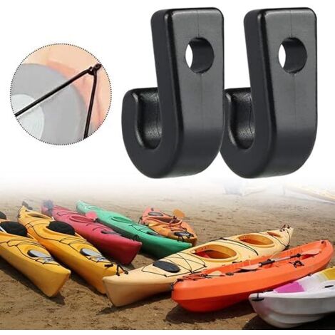 SHINING HOUSE 50 pcs Kayak J Crochet Noir Durable En Plastique Kayak ...
