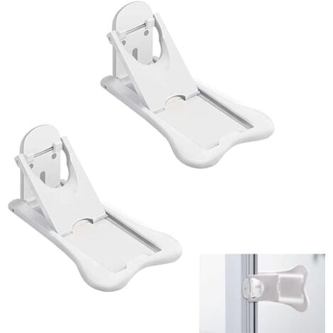 2 Pcs Bloque porte Coulissante, Fenêtre Verrouillage De Sécurité Enfant, Serrures Porte ...