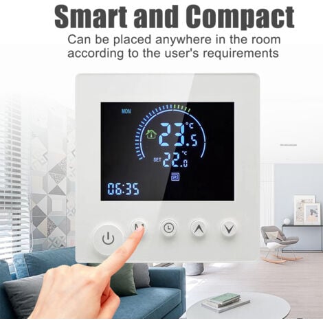 Eosnow Thermostat mural intelligent WiFi Tuya, télécommande programmable, capteur NTC, écran LCD ...