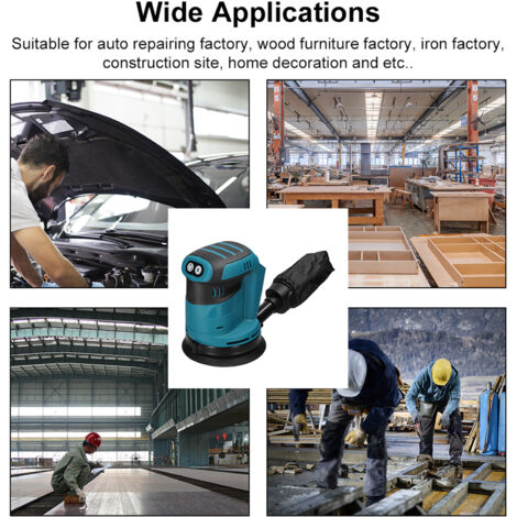 Eosnow Machine à sable ronde rechargeable, machine à polir électrique ...