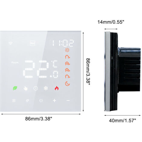 Eosnow Thermostat WiFi intelligent Tuya, commande vocale, écran LCD ...