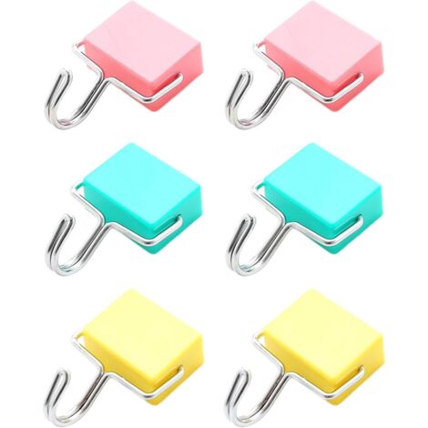 Pack De 6 Crochets Magnétiques, Crochets Carrés Simples Et Créatifs ...