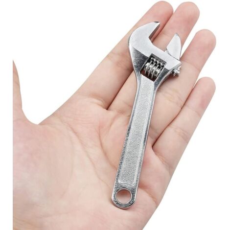 Clé à Molette 4" Longueur 100 mm Mini Clé à Molette en Acier Argen pour ...