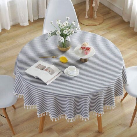 Nappe Ronde Coton, Nappe en Lin Nappe Boheme Nappe de Table pour ...