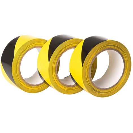 Ruban adhésif de signalisation - 3 Rouleaux- 50 mm x 33 m par rouleau ...