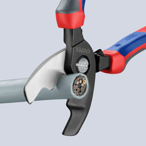 KNIPEX 95 12 200 SB Kabelschere mit Doppelschneide mit Comfort-Griffen ...