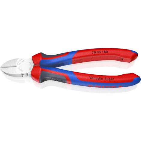 KNIPEX 70 05 180 SB Seitenschneider mit Comfort-Griffen verchromt 180 mm