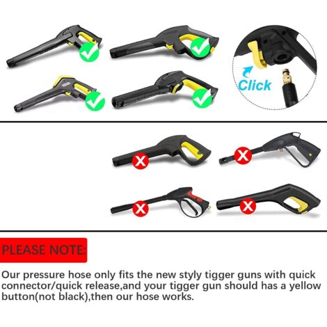 Tuyau d'extension de tuyau de rechange haute pression pour nettoyeur haute pression Karcher K ...