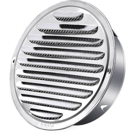 Grille d'extraction ronde en acier inoxydable (120 mm), hotte aspirante ...