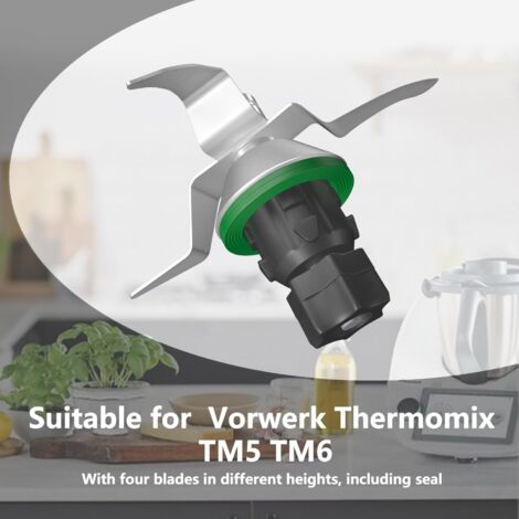 Lames de rechange compatibles avec les robots Vorwerk Thermomix TM5 et TM6, jeu de 4 lames, lame ...