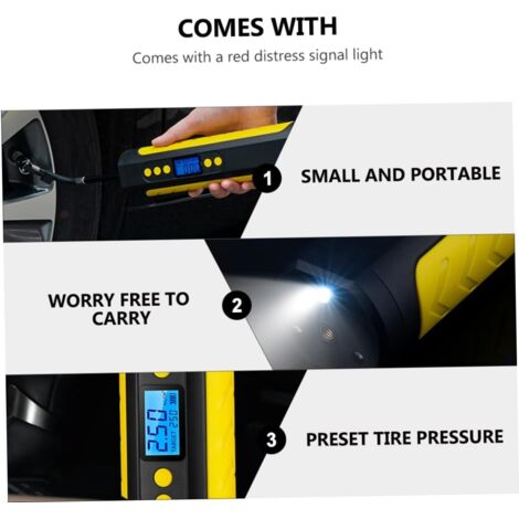 1 Mini gonfleur de pneus, pompe sans fil, pompe à air pour pneus de ...