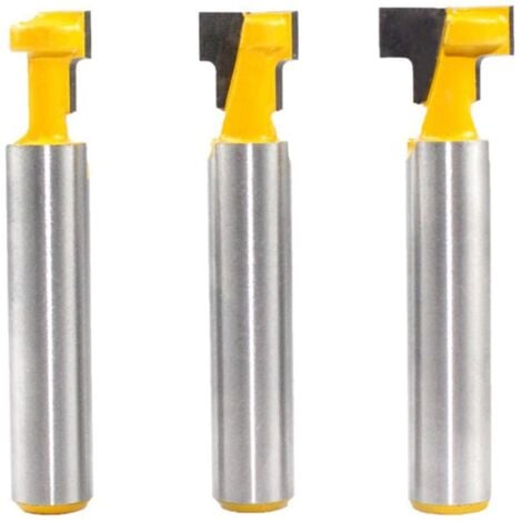 3 PCS T-Track Routeur à Rainure,Fraise à Rainure en T Queue ,Fraise en ...