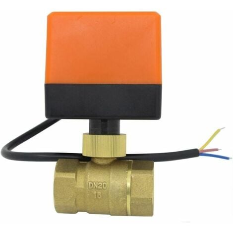 Vanne 2 voies motorisee vanne spherique electrique 220v electrovanne normalement ouverte 1/2 3/4 ...