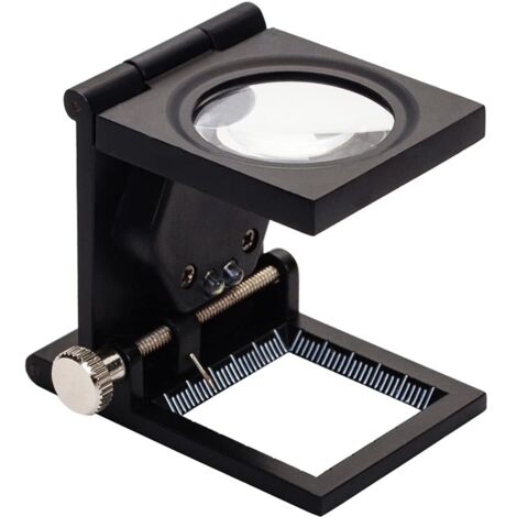 10X LED Loupe de Table Compte-Fils en Alliage de Zinc et Verre Pliable ...