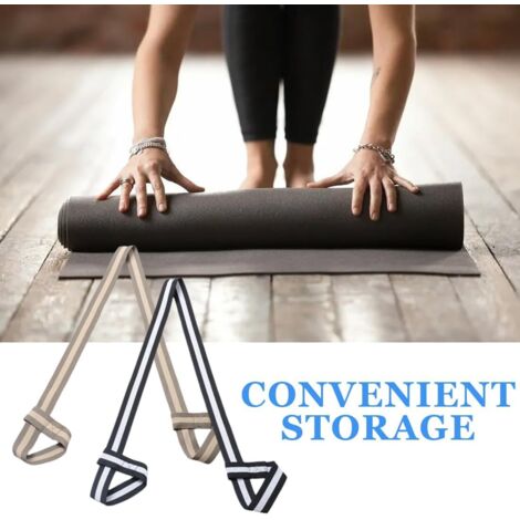 2 Pièces Sangles Tapis Yoga, Sangles de Transport Yoga Mat, Coton ...