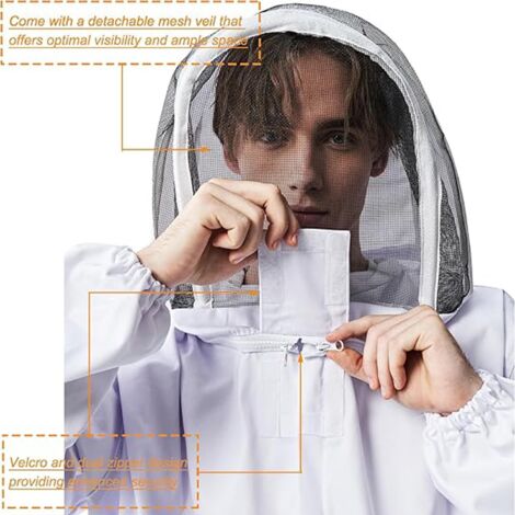 Tenue Apiculteur, Combinaison d'Apiculture pour Tout avec Gants d ...