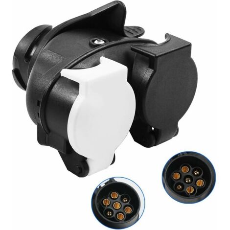 13 Pin Car To 7 Pin Plug Socket Adapter 12V, 2 In 1 Trailer Adapter ...