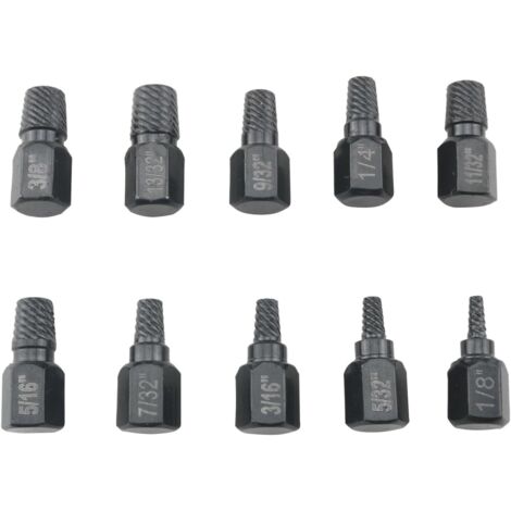 10PCS Hexagon Socket Head Screw Extractor Alloy Steel Screw Extractor ...