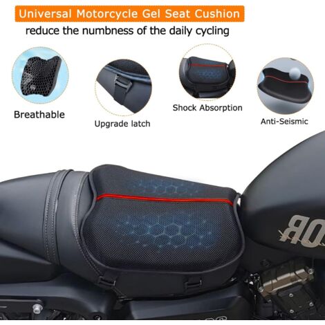 Coussin d'assise de moto en gel 3D avec structure en nid d'abeille avec ...