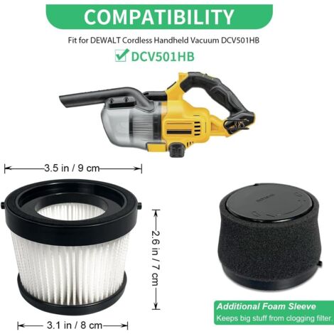 Pack De 4 Filtros Hepa Dcv5011h Compatibles Con Aspiradora De Mano ...