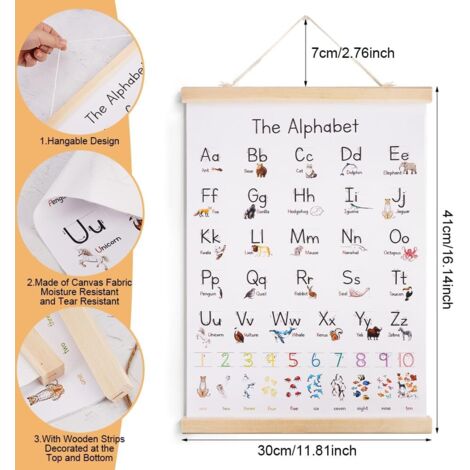 ABC Poster Alphabet Enfant 30x40 cm Affiches Éducatives Poster Alphabet ...