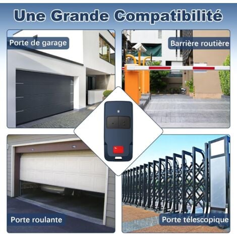 Lot de 3 Télécommandes Portail Mitto 2, 2 Canaux 433.92 MHz ...